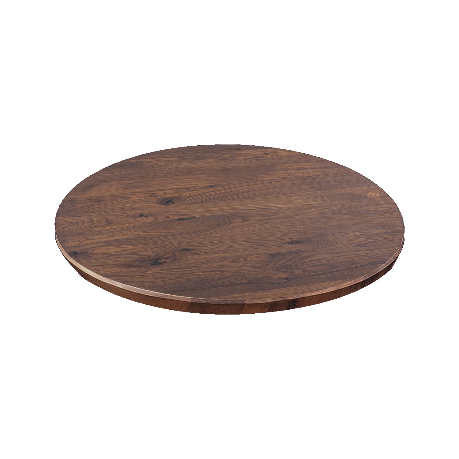 Premium Solid Oak Round Dining Tabletop - Charcoal