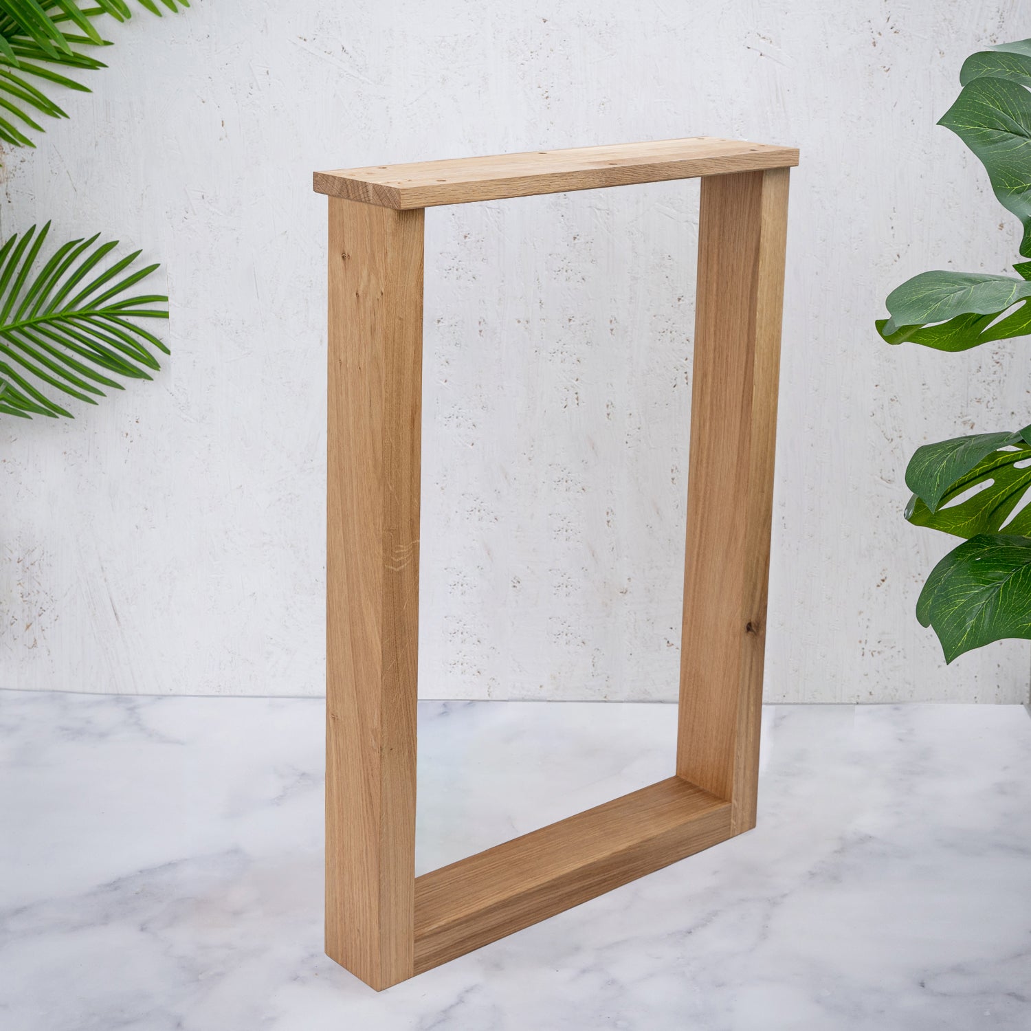 80mm Solid Oak Wooden Square Table & Desk Leg 720mm high x 550mm deep