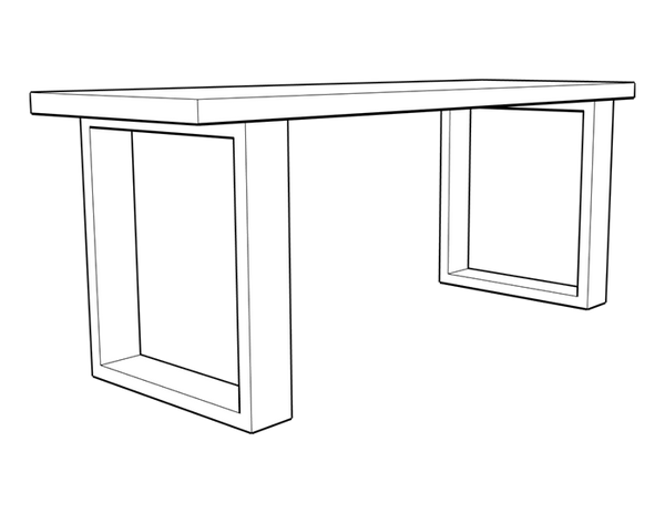 Metal Square Bench Legs (with Bench Top) Installation Guide