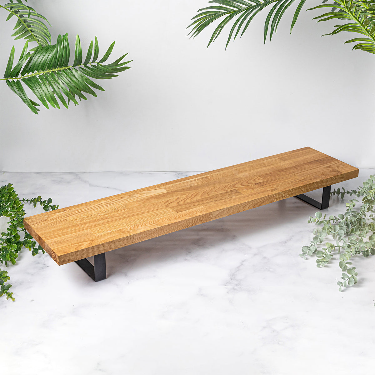 Black Monitor Stand Legs 90mm high x 200mm wide (set of 2)