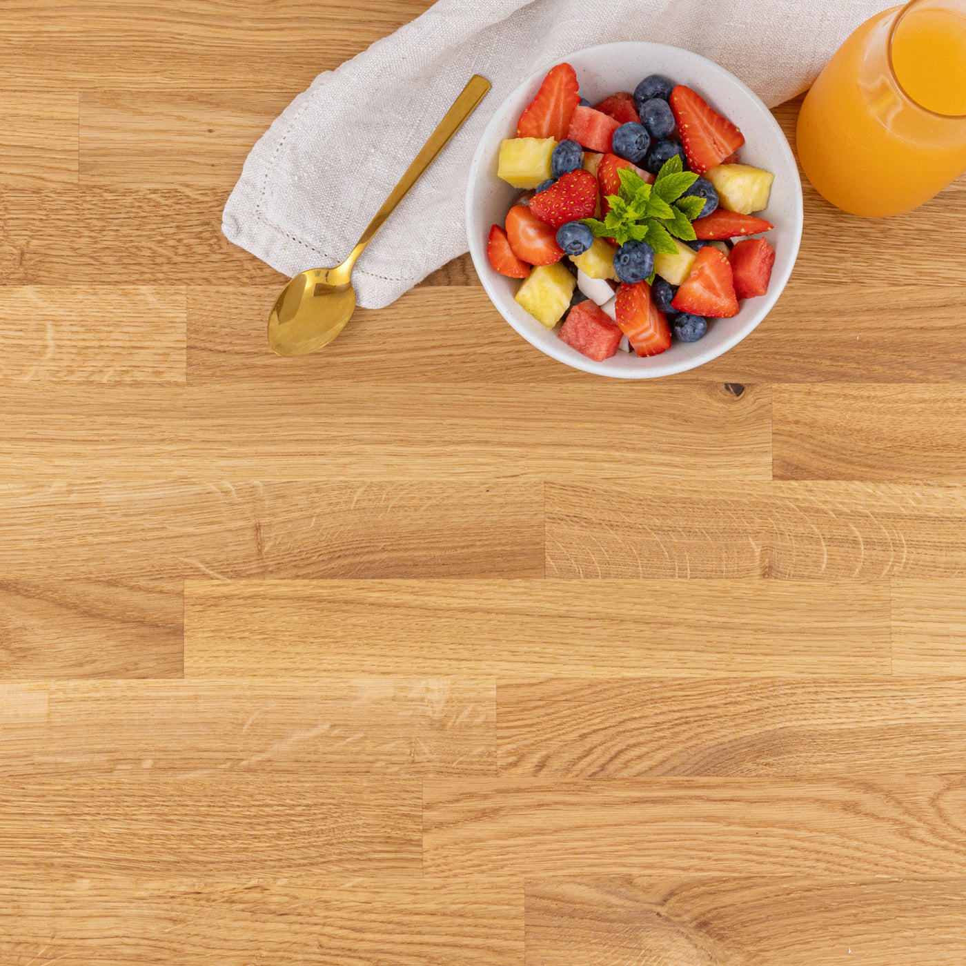 Solid Oak Worktop Upstand 3M x 80mm x 18mm