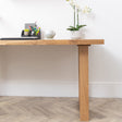 Oak Solid Wood Desk with Wooden Square Legs - 40mm thick desktop