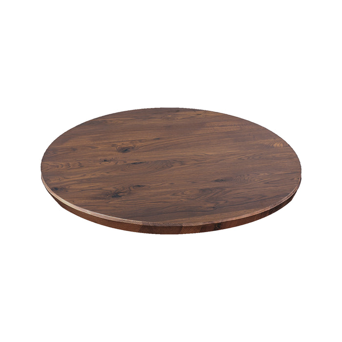 Premium Solid Oak Round Dining Tabletop - Charcoal