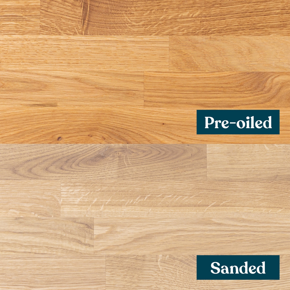 Solid Oak Worktop Upstand 3M x 80mm x 18mm (Pre-oiled)