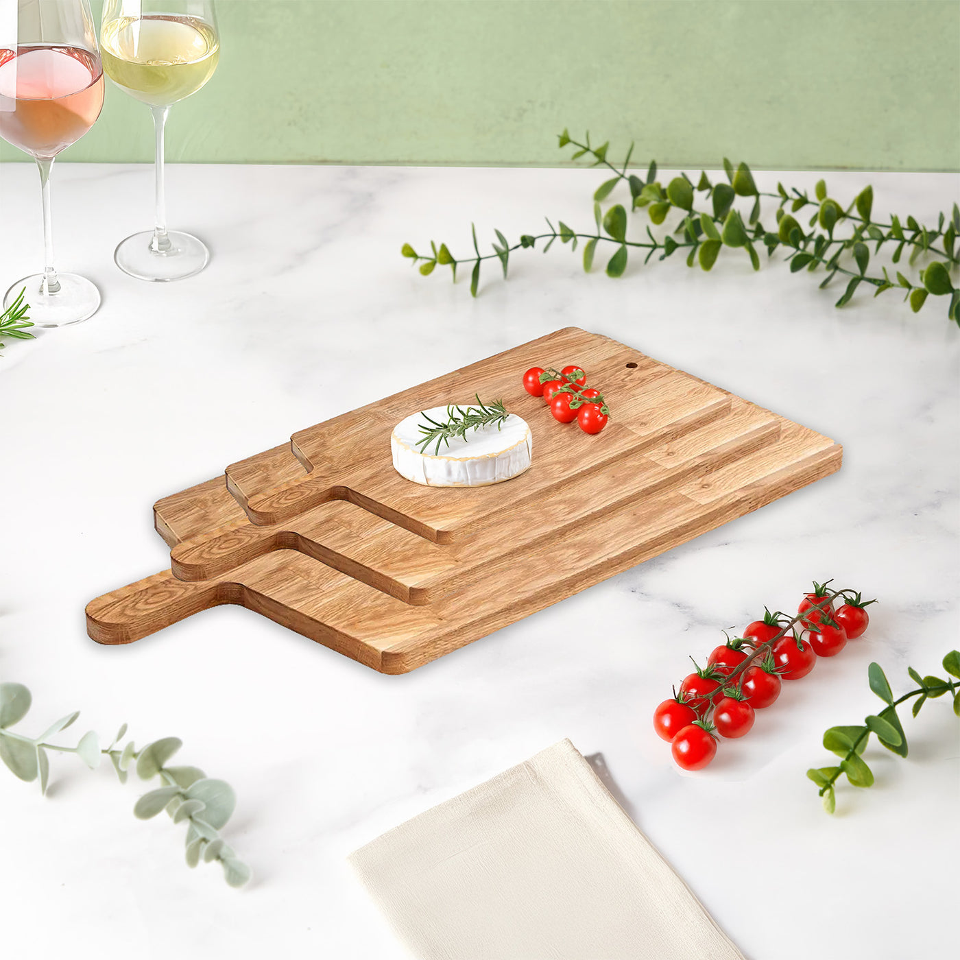 Wooden Paddle Chopping Board Gift Set
