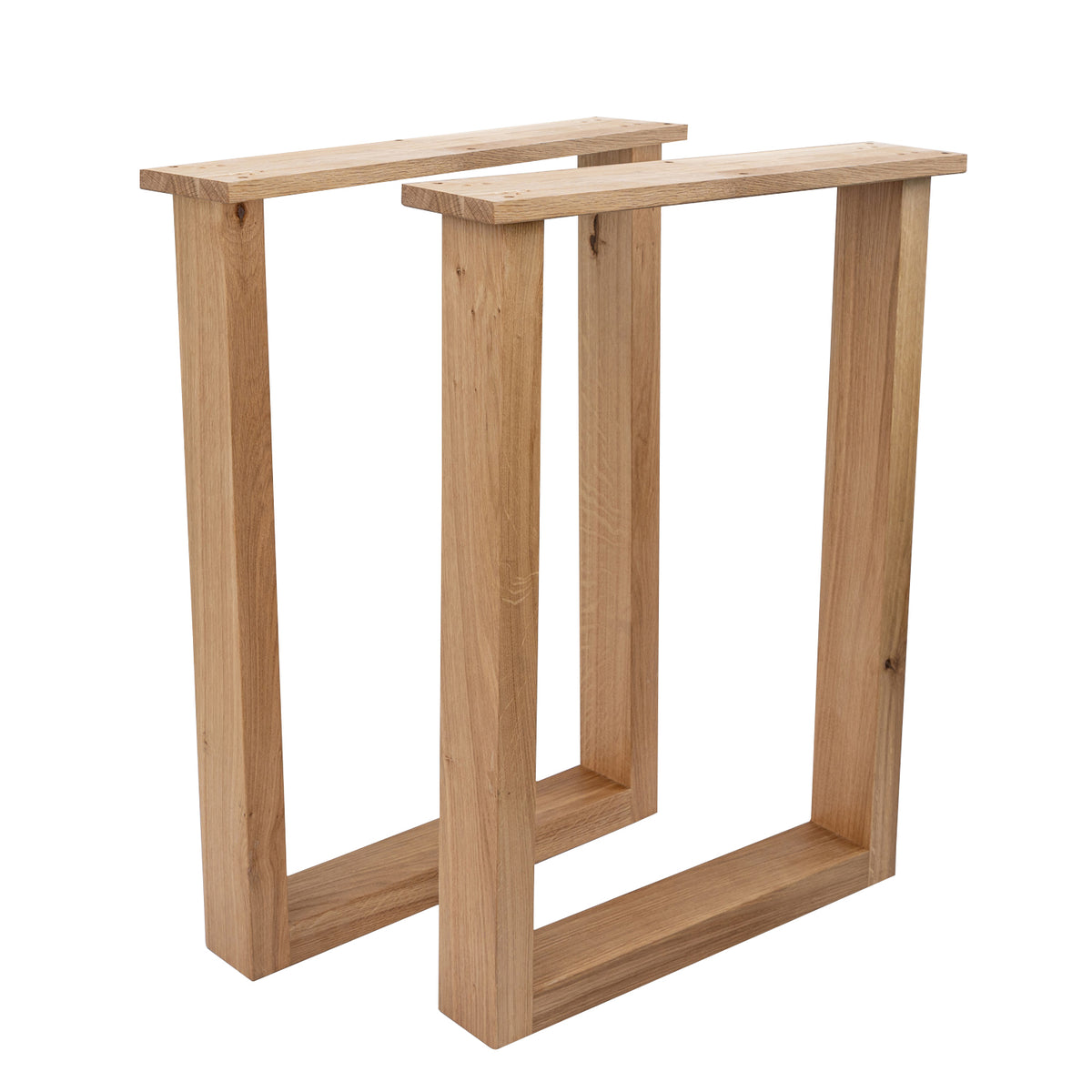 80mm Solid Oak Wooden Square Table & Desk Legs 720mm high x 550mm deep