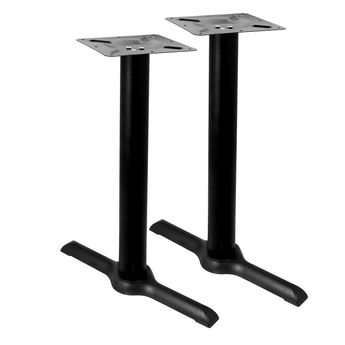Black Twin Pedestal Cast Iron Table Base 720 x 555 mm