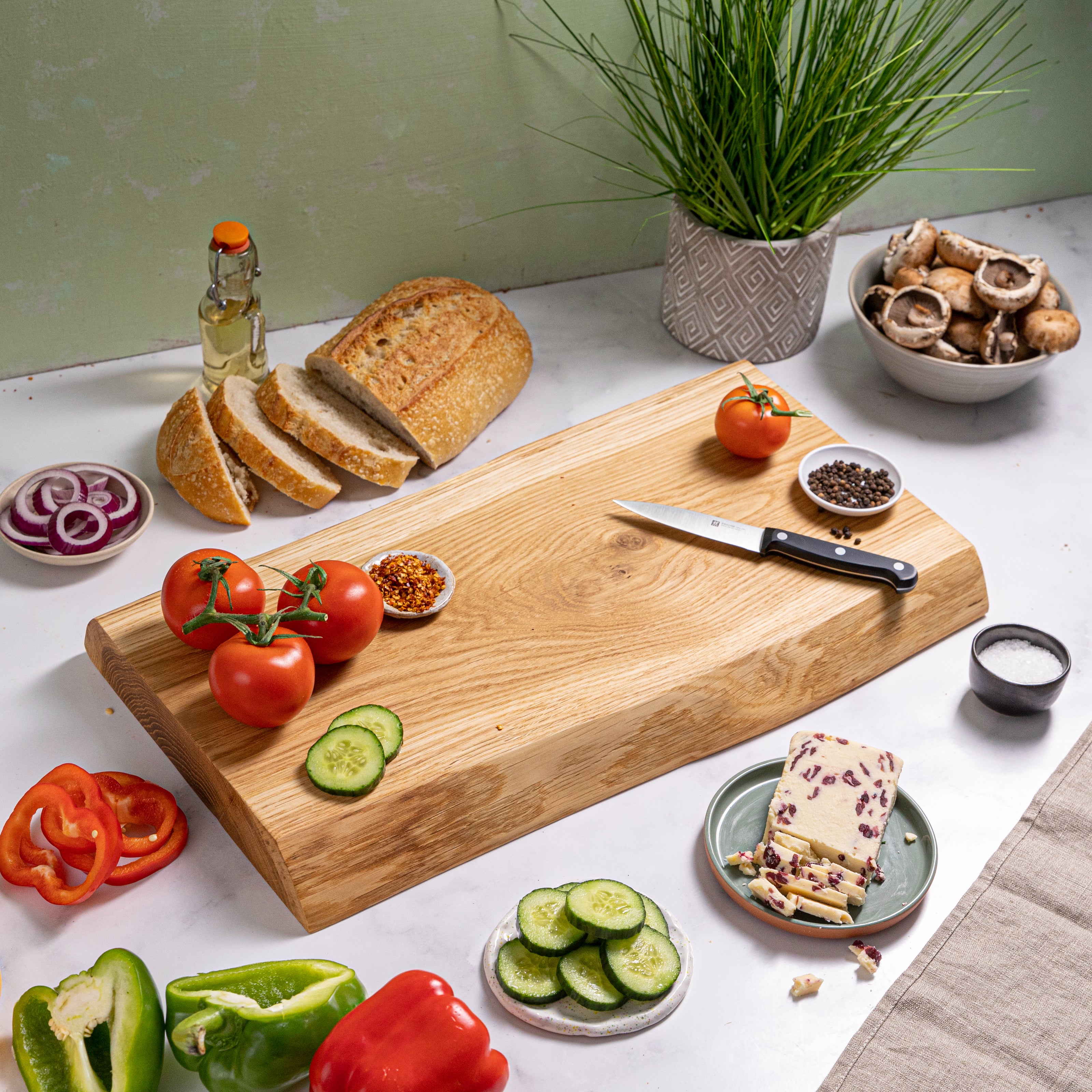 Solid Oak Live Edge Chopping Board