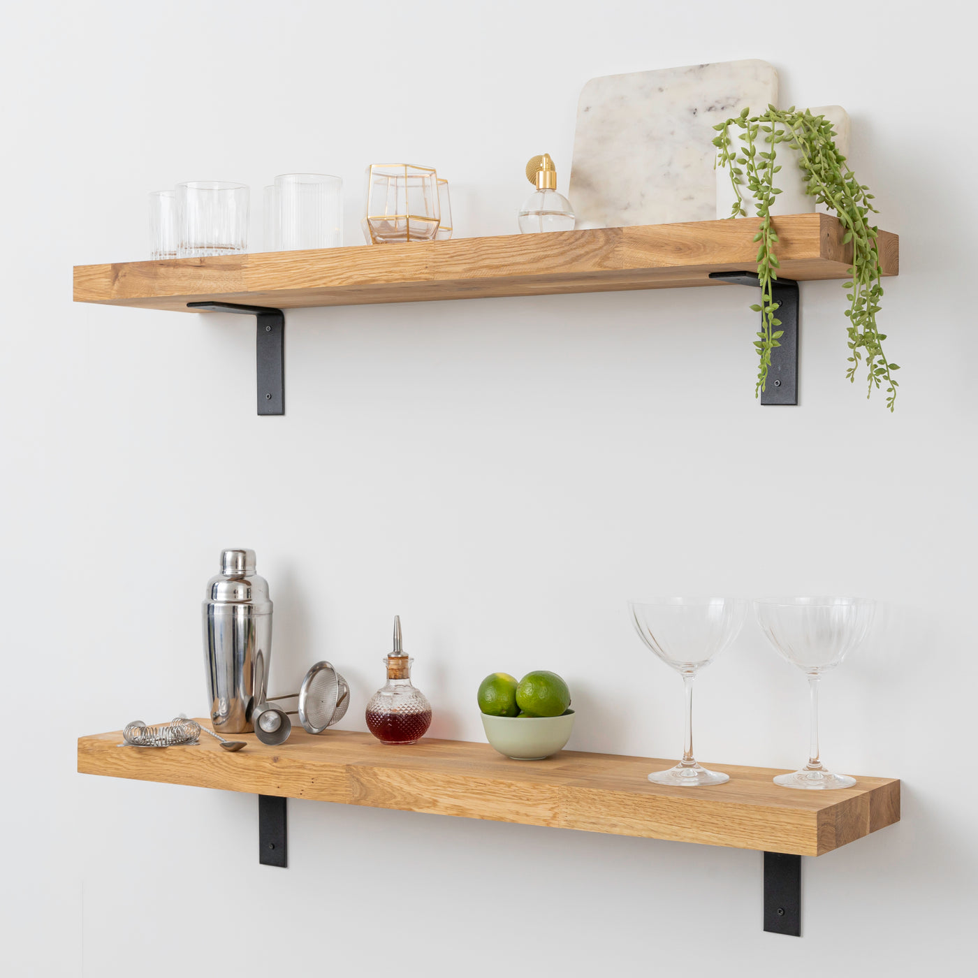 Solid Oak Wall Shelf - 40mm thick