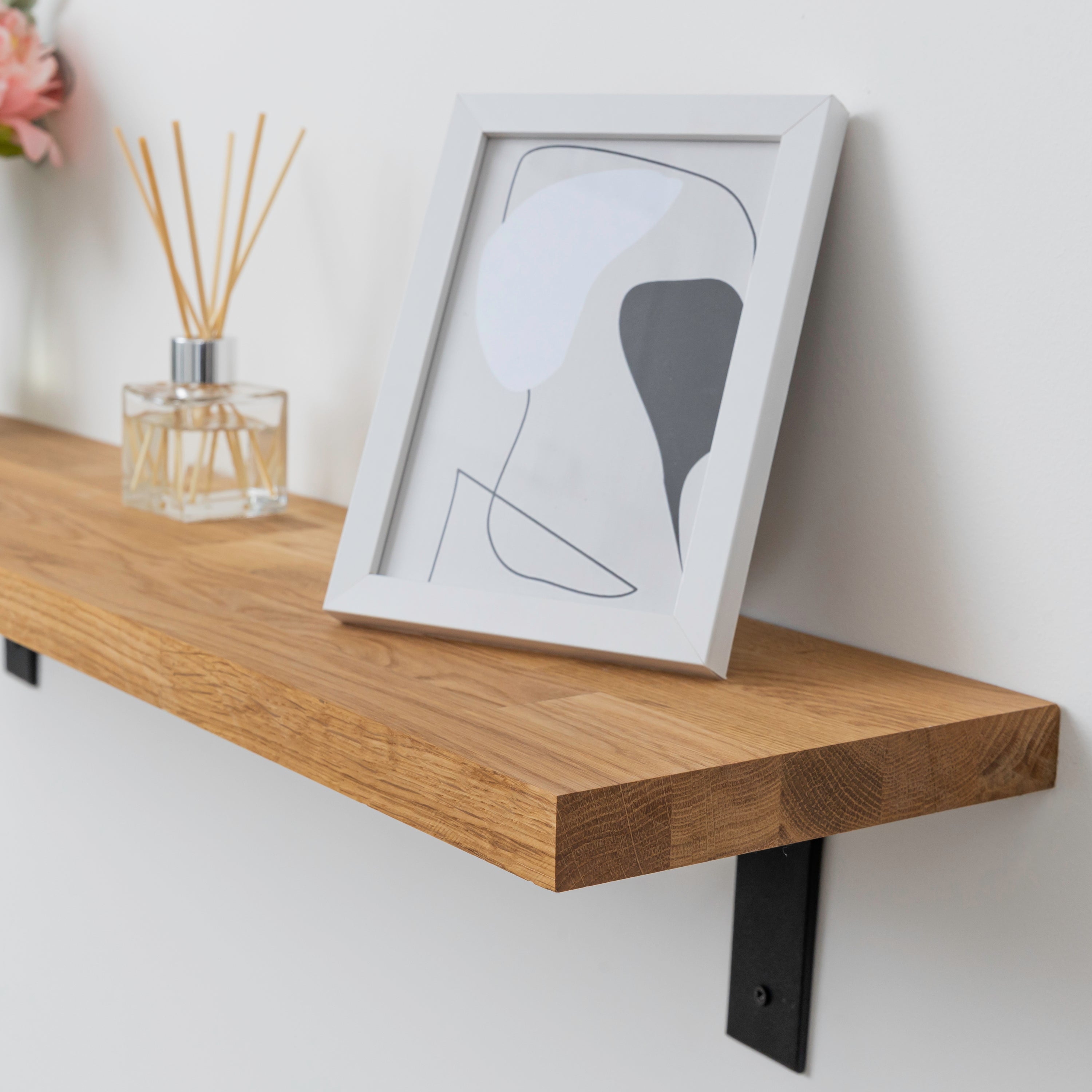 Solid Oak Wall Shelf - 27mm thick