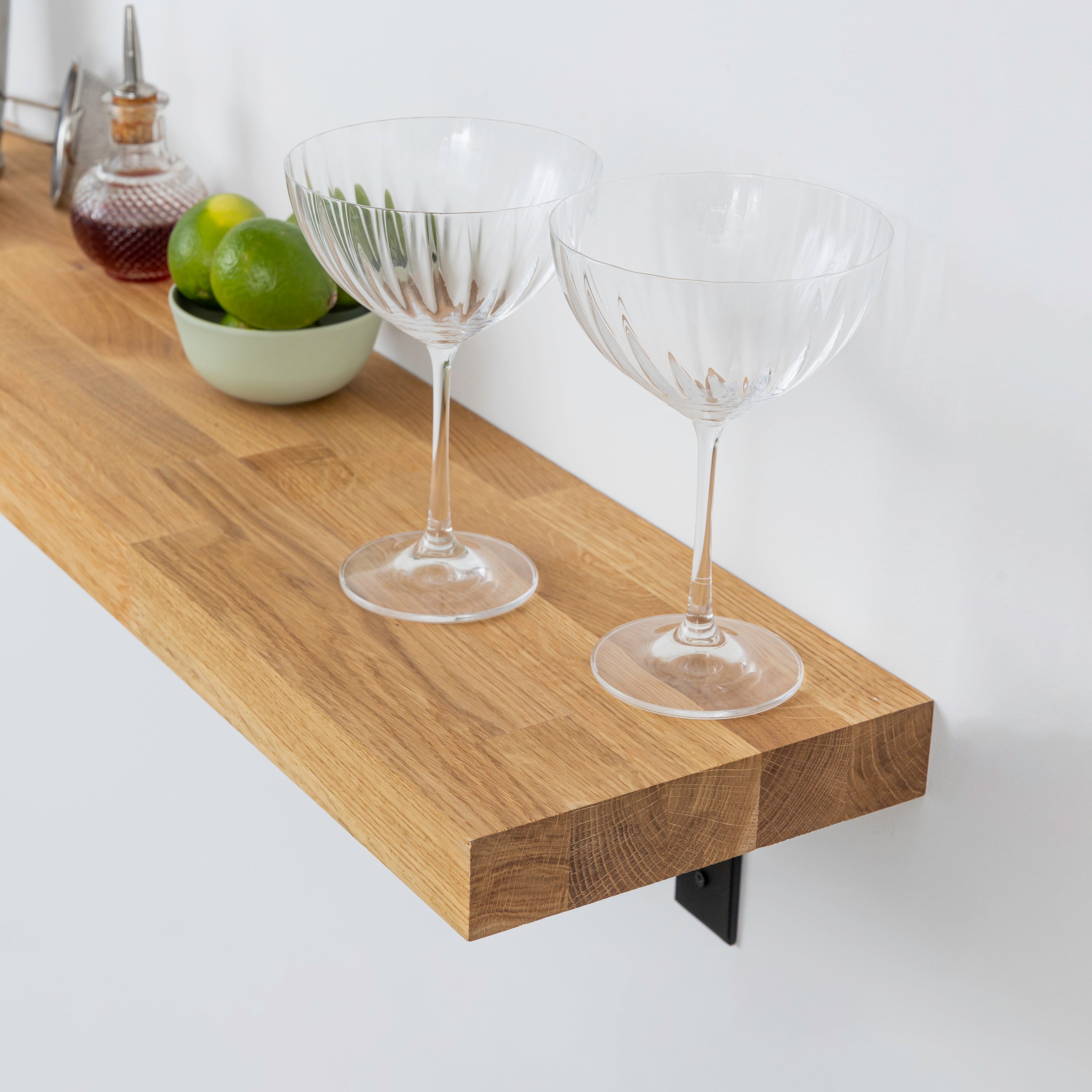 Solid Oak Wall Shelf - 40mm thick